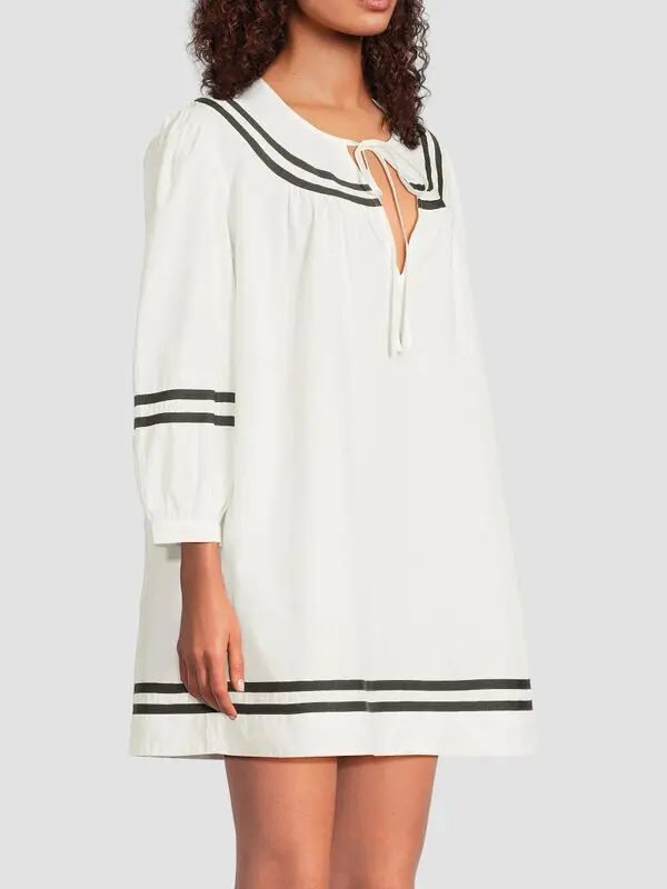 Ciao Lucia Palina Cotton Poplin Striped Minidress