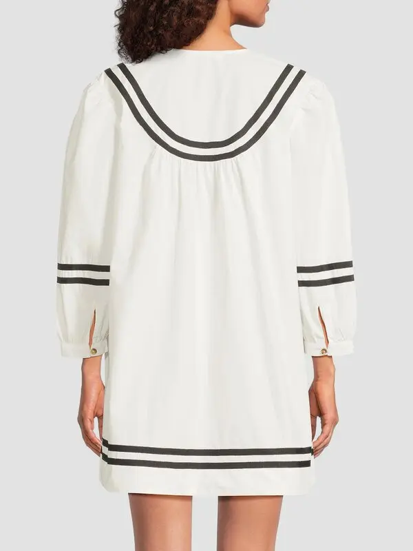 Ciao Lucia Palina Cotton Poplin Striped Minidress