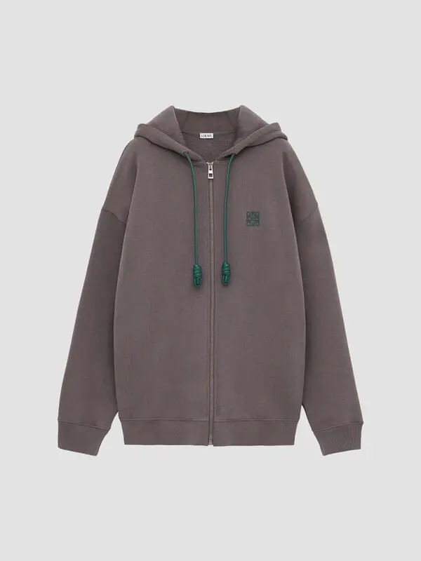 Loewe Anagram Cotton-blend Full-zip Hoodie
