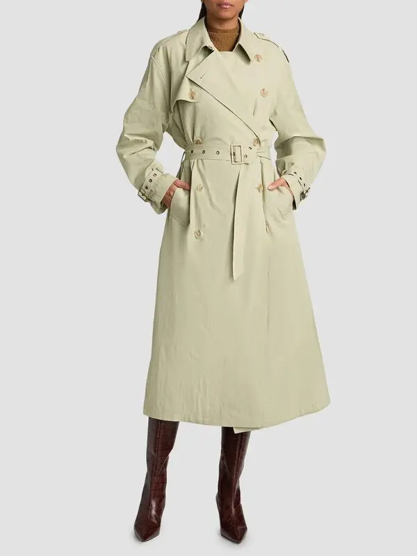 Ronny Kobo Cohen Double-breasted Belted Raincoat