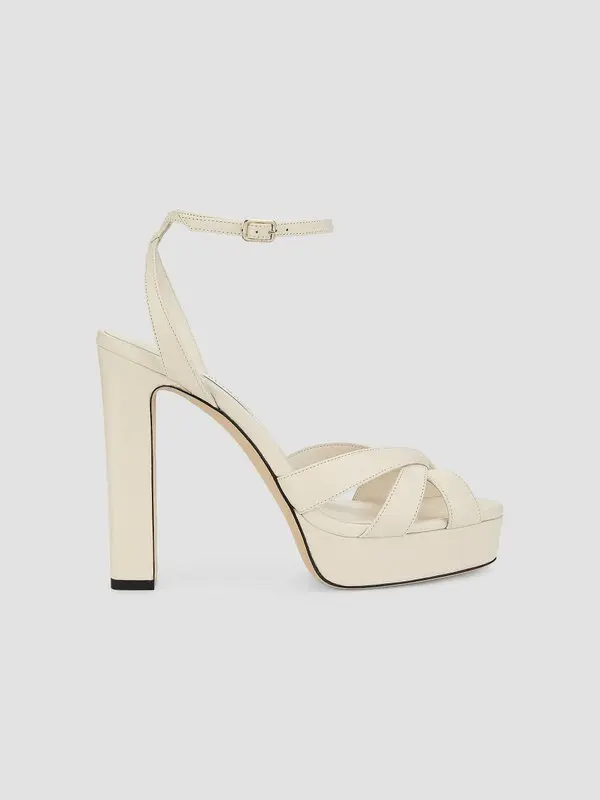 JIMMY CHOO Kove 120mm Platform Sandals - Latte