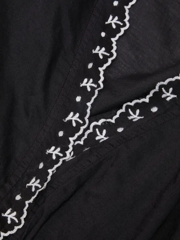 Ciao Lucia Renata Embroidered Cotton Voile Top