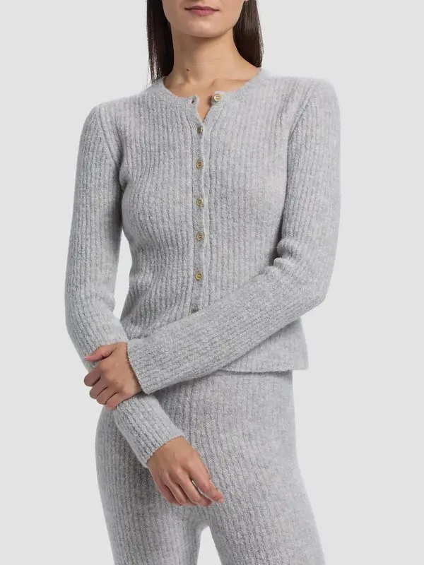 THE ELDER STATESMAN Rib-knit Cashmere-silk Cardigan