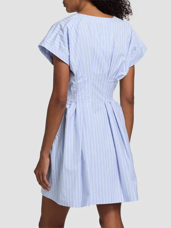 KIKA VARGAS Billie Striped Cotton-blend Minidress