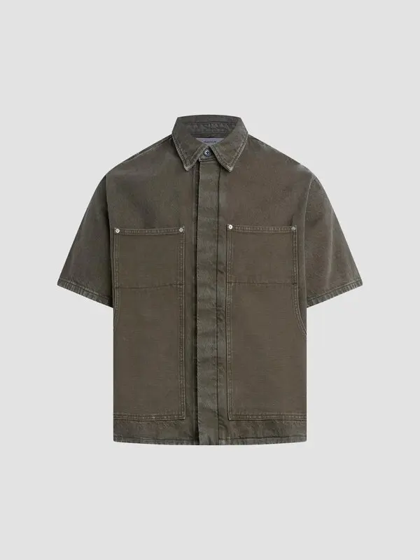 Hudson Jeans Carpenter Denim Short-sleeve Shirt