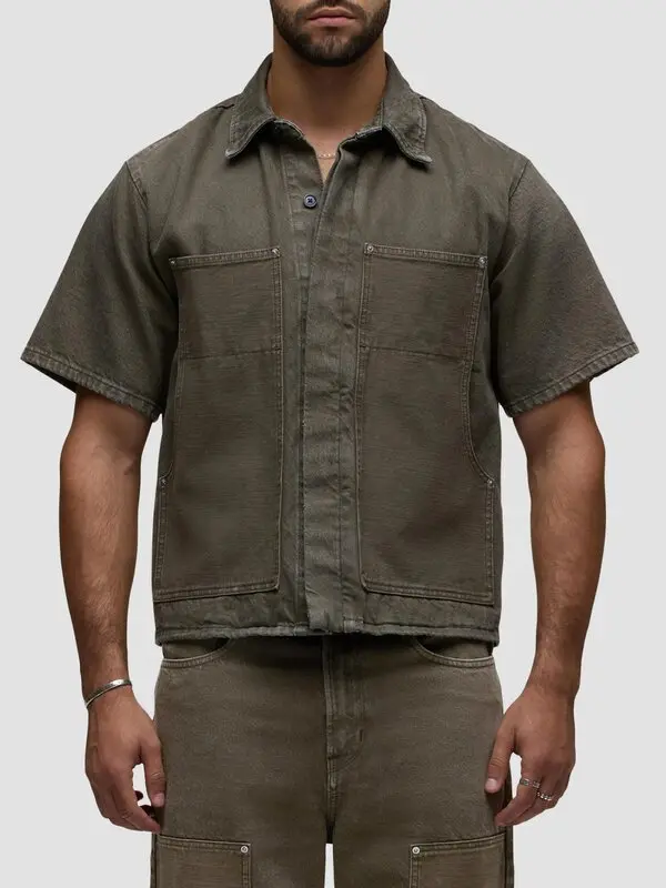 Hudson Jeans Carpenter Denim Short-sleeve Shirt