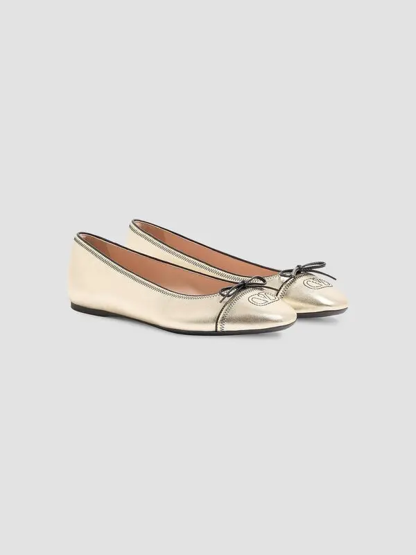 Valentino Garavani Vlogo Signature Laminated Nappa 05mm Ballerinas