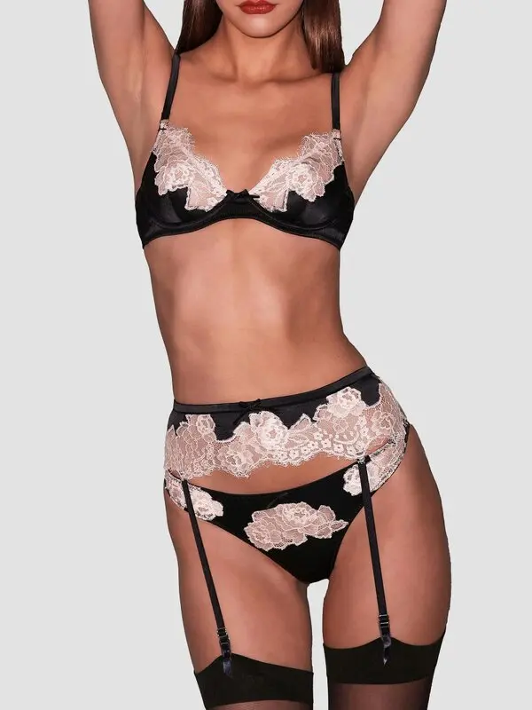 FLEUR DU MAL Juliet Silk & Lace Demi Bra