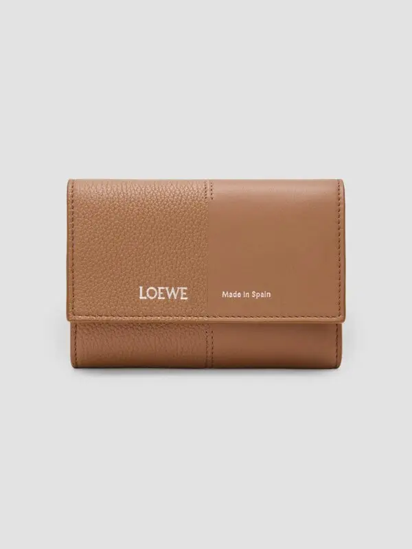Loewe Small Duet Logo Wallet - Mocha