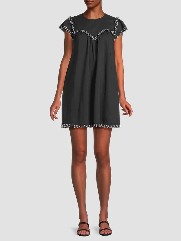 Ciao Lucia Mari Cotton Voile Babydoll Minidress
