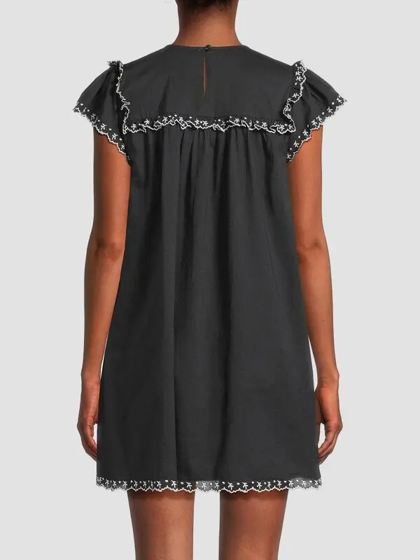 Ciao Lucia Mari Cotton Voile Babydoll Minidress