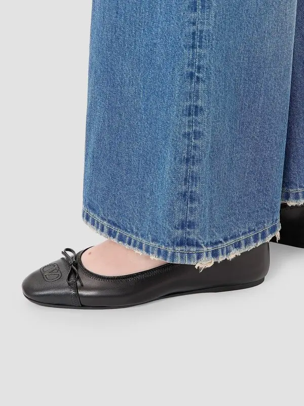 Valentino Garavani Vlogo Signature In Nappa 05mm Ballerinas - Black
