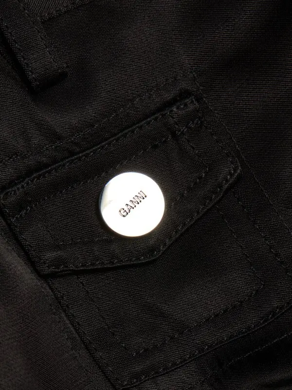 GANNI Washed Satin Cargo Pants