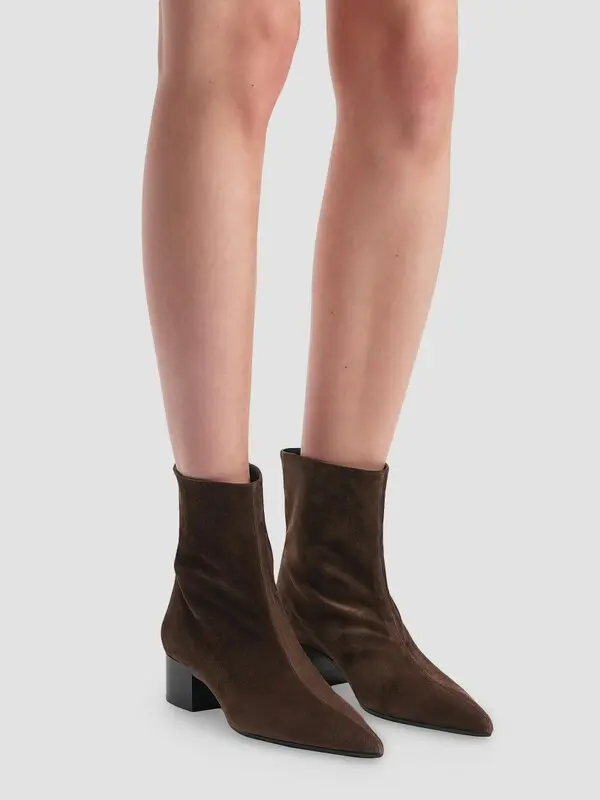 Khaite Andee 40mm Suede Ankle Boots