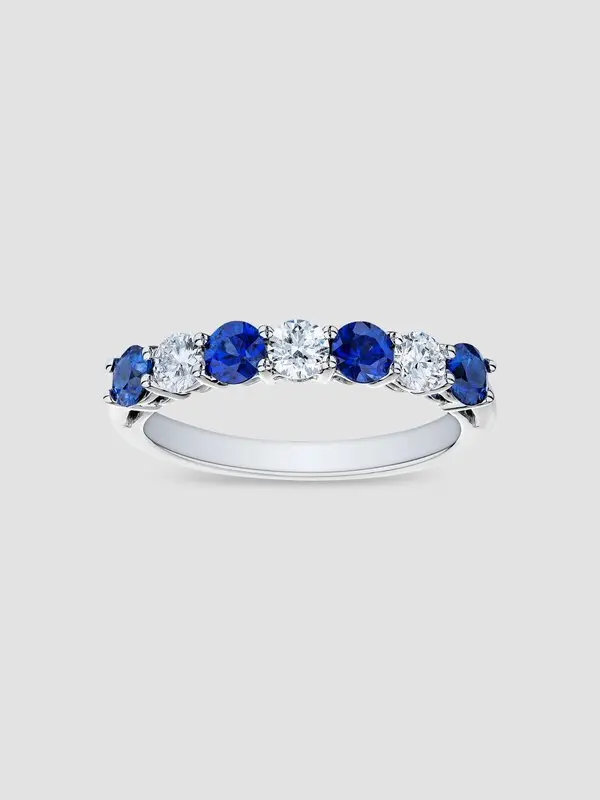 DIAMONDS AT SAKS FIFTH AVENUE Blue Sapphire & 0.45 Tcw Diamond Ring - Platinum