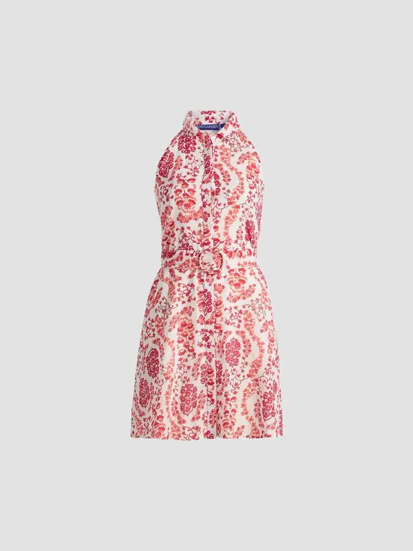 RO'S GARDEN Regina Floral Cotton Minidress