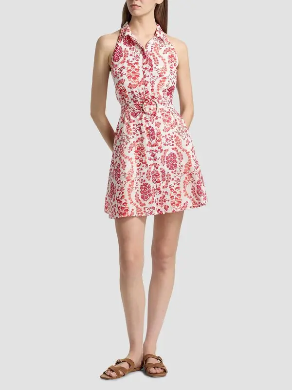 RO'S GARDEN Regina Floral Cotton Minidress