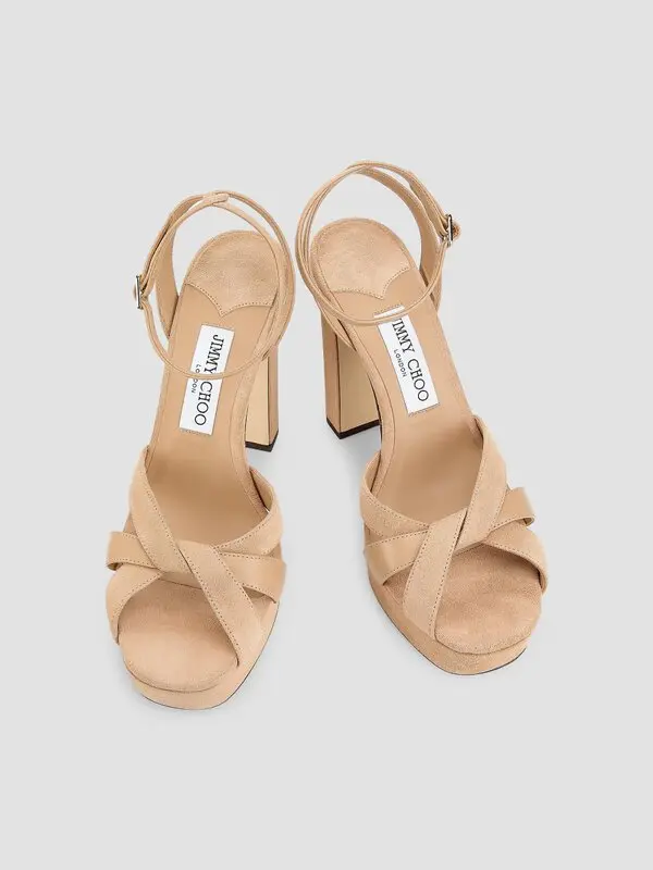 JIMMY CHOO Kove 120mm Suede Platform Sandals
