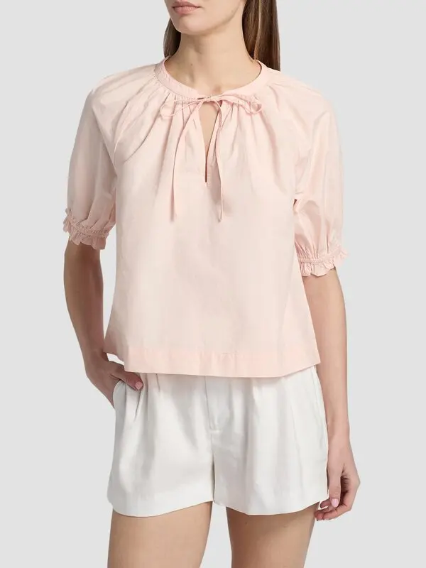 Ciao Lucia Esti Tieneck Cotton Poplin Top