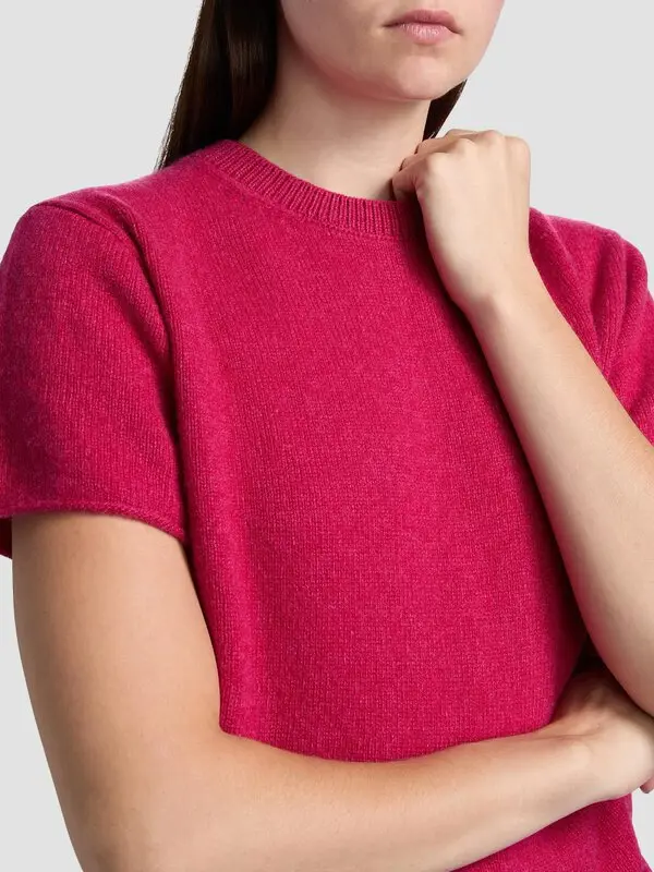 THE ELDER STATESMAN Cashmere Knit Short-sleeve Sweater