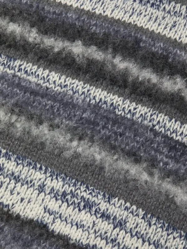 THE ELDER STATESMAN Boucle Mix Stripe Sweater Vest