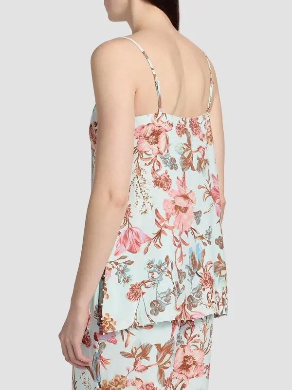 Hemant & Nandita Floral High Slit Top