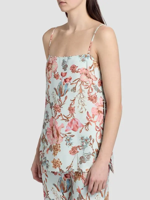 Hemant & Nandita Floral High Slit Top