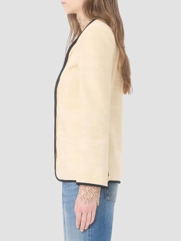 Valentino Garavani Jacket In Silk Linen Canvas