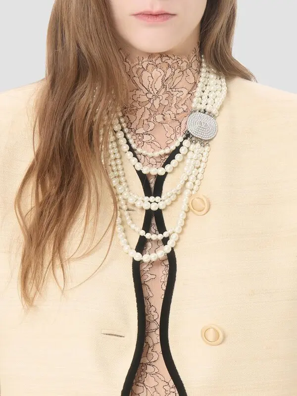 Valentino Garavani Jacket In Silk Linen Canvas