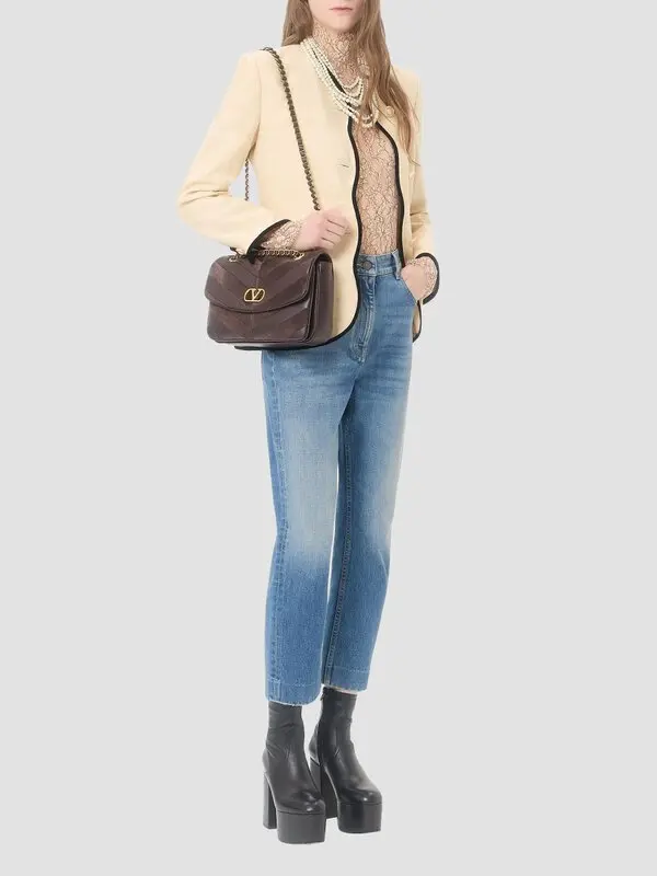 Valentino Garavani Jacket In Silk Linen Canvas