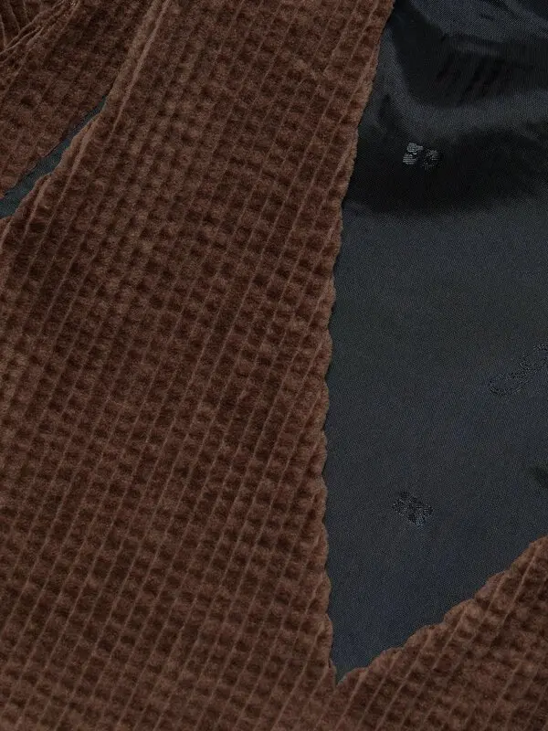GANNI Seersucker Corduroy V-neck Minidress