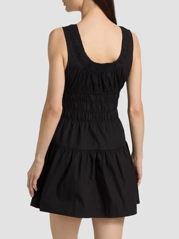 Ciao Lucia Kala Smocked Cotton Minidress