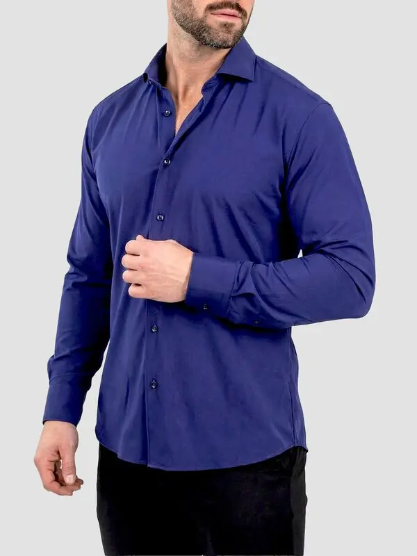 MACEOO Eins Stretch Shirt - Blue