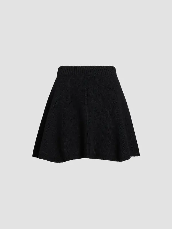 GANNI Wool-blend Knit Miniskirt