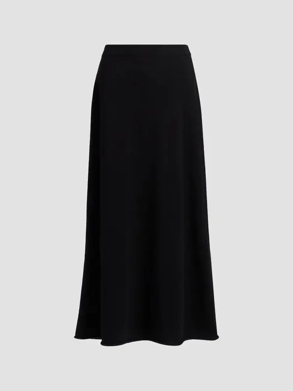 THE ELDER STATESMAN Jersey-knit Cashmere Maxi Skirt