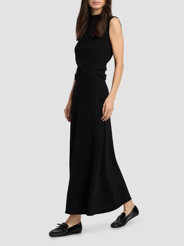 THE ELDER STATESMAN Jersey-knit Cashmere Maxi Skirt