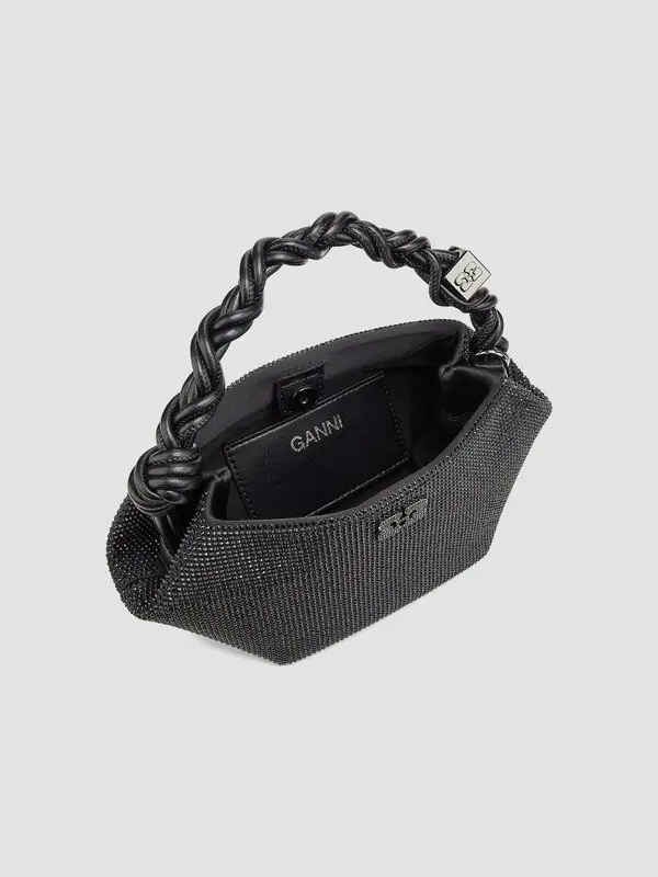 GANNI Mini Bou Strass-embellished Top Handle Bag