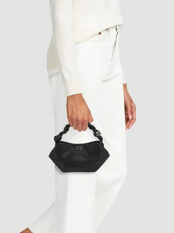 GANNI Mini Bou Strass-embellished Top Handle Bag