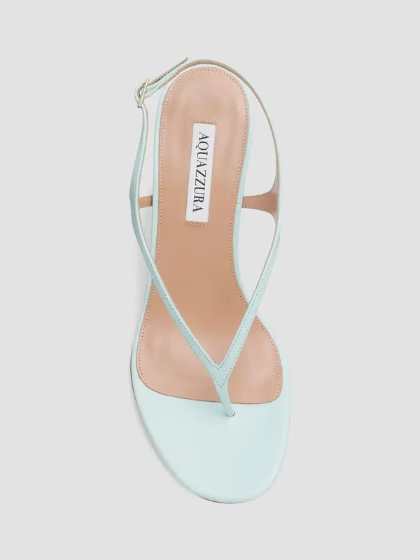 AQUAZZURA Bikini 75mm Leather Thong Sandals