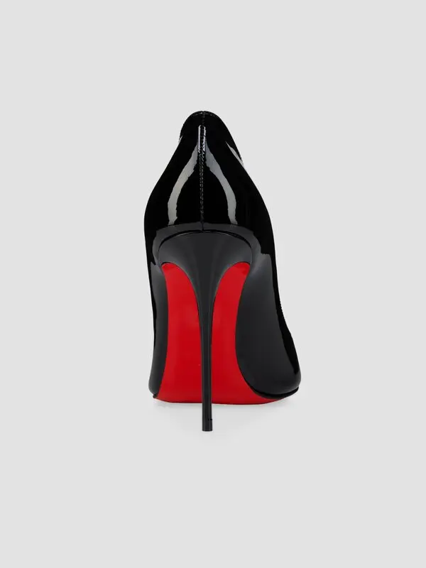 CHRISTIAN LOUBOUTIN La Pigalle 100mm Patent Leather Pumps - Black