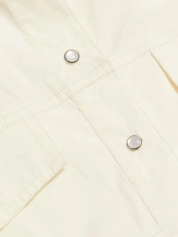 GANNI Washed Stretch-cotton Corset Shirt