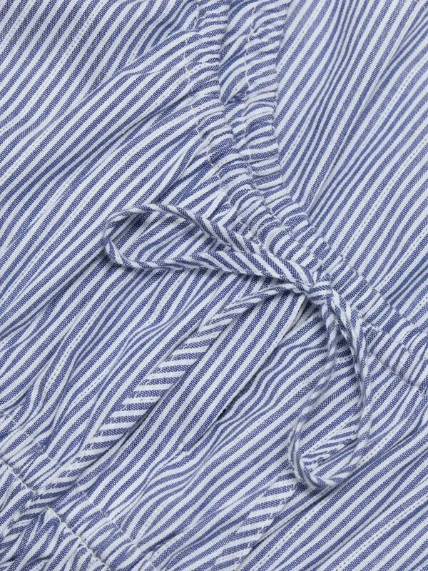 Ciao Lucia Gigi Smocked Striped Cotton Sleeveless Top