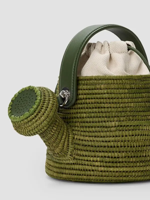 Loewe X Paula's Ibiza Watering Can Raffia Bucket Bag