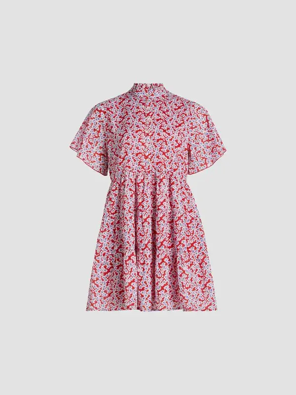 RO'S GARDEN Vibeka Floral Cotton Minidress