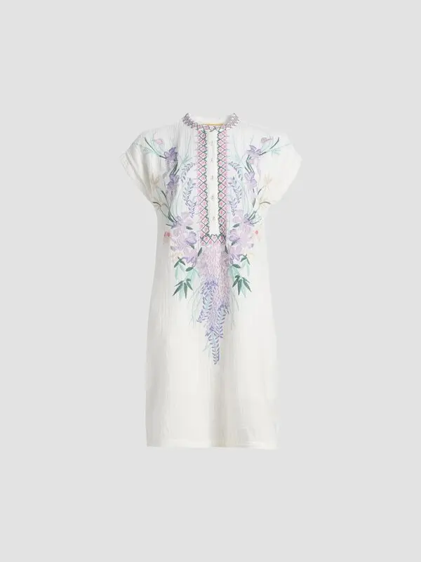 Johnny Was Mishti Floral Cotton Minidress