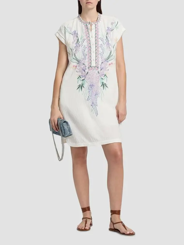 Johnny Was Mishti Floral Cotton Minidress