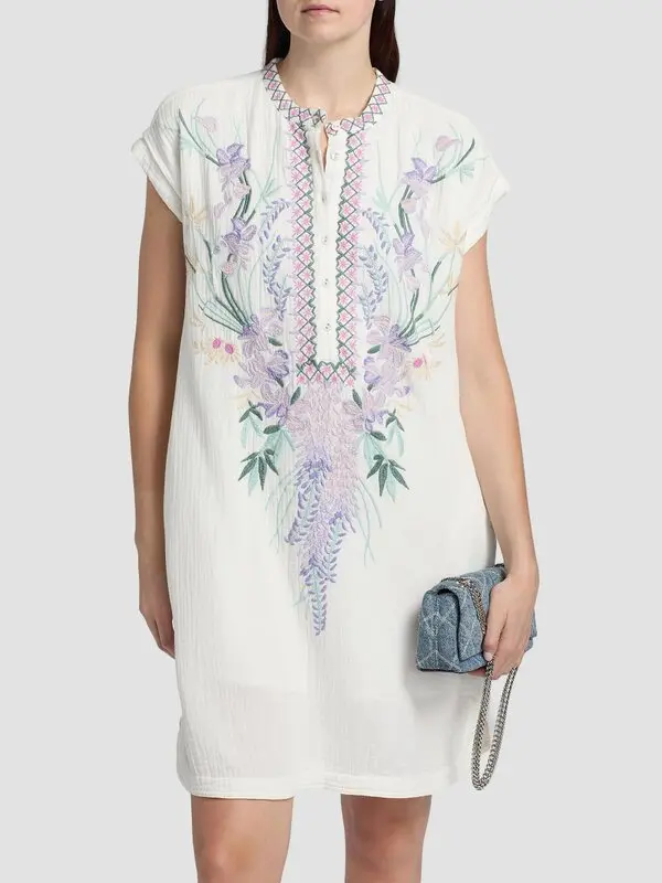 Johnny Was Mishti Floral Cotton Minidress