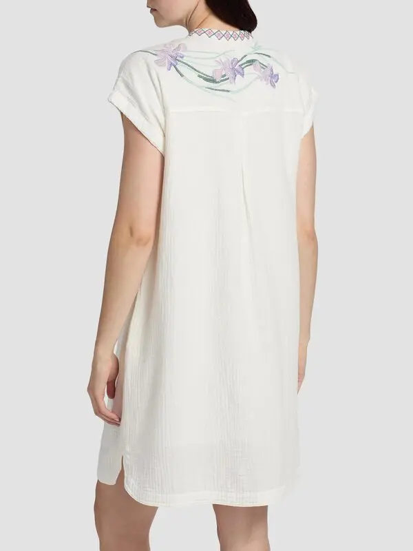 Johnny Was Mishti Floral Cotton Minidress