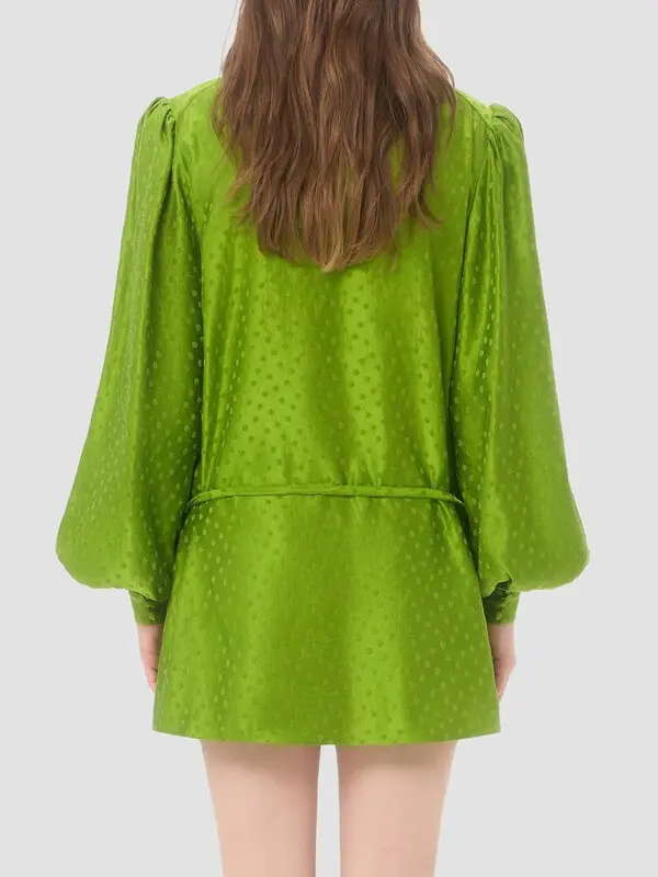 Valentino Garavani Embroidered Silk-linen Plus De Pois Jacquard Top