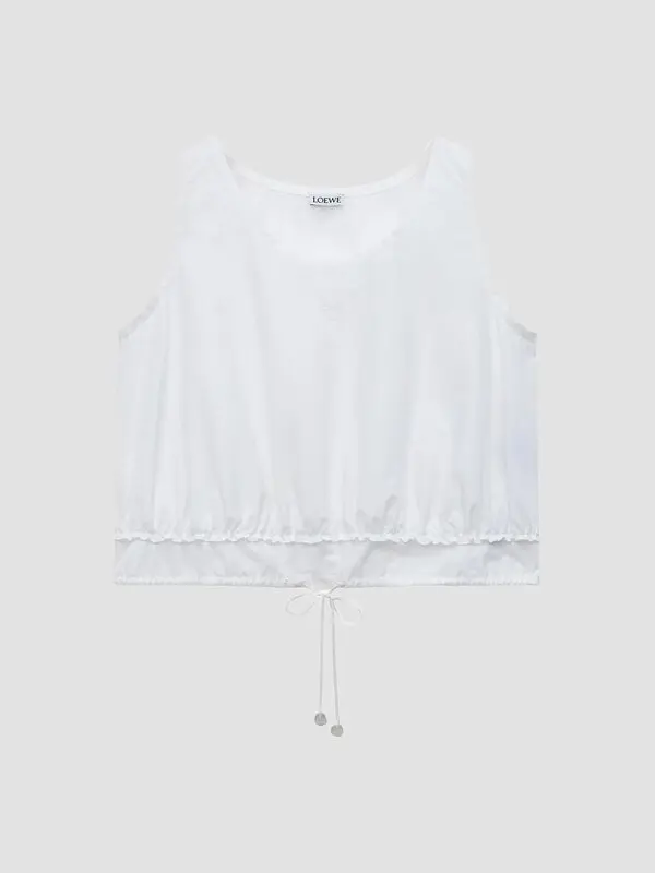 Loewe X Paula's Ibiza Cotton-blend Crop Top
